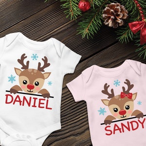 Christmas Reindeer Face Monogram Svg, Christmas Split Name Frame Bundle ...