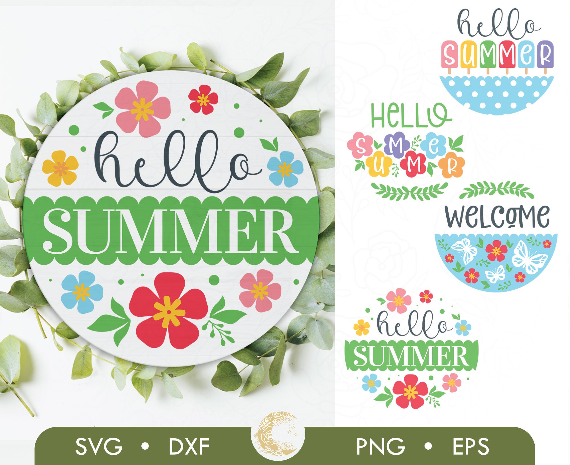 Welcome Summer Sign Bundle SVG Welcome Summer Flowers Svg - Etsy Canada