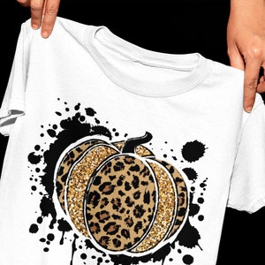 Leopard Gold Pumpkin Sublimation PNG, Leopard Sublimation, T-shirt ...
