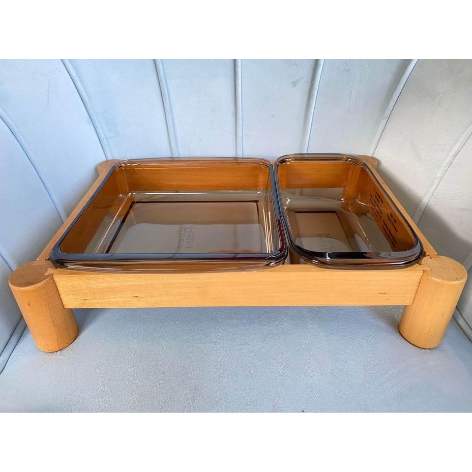 Vintage Pyrex / Corning Party Server Buffet Amber Baking - Etsy