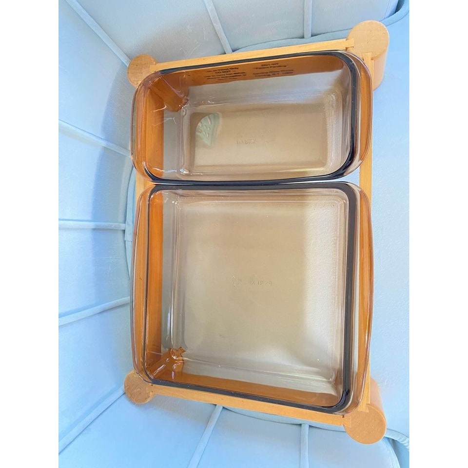 Vintage Pyrex / Corning Party Server Buffet Amber Baking - Etsy