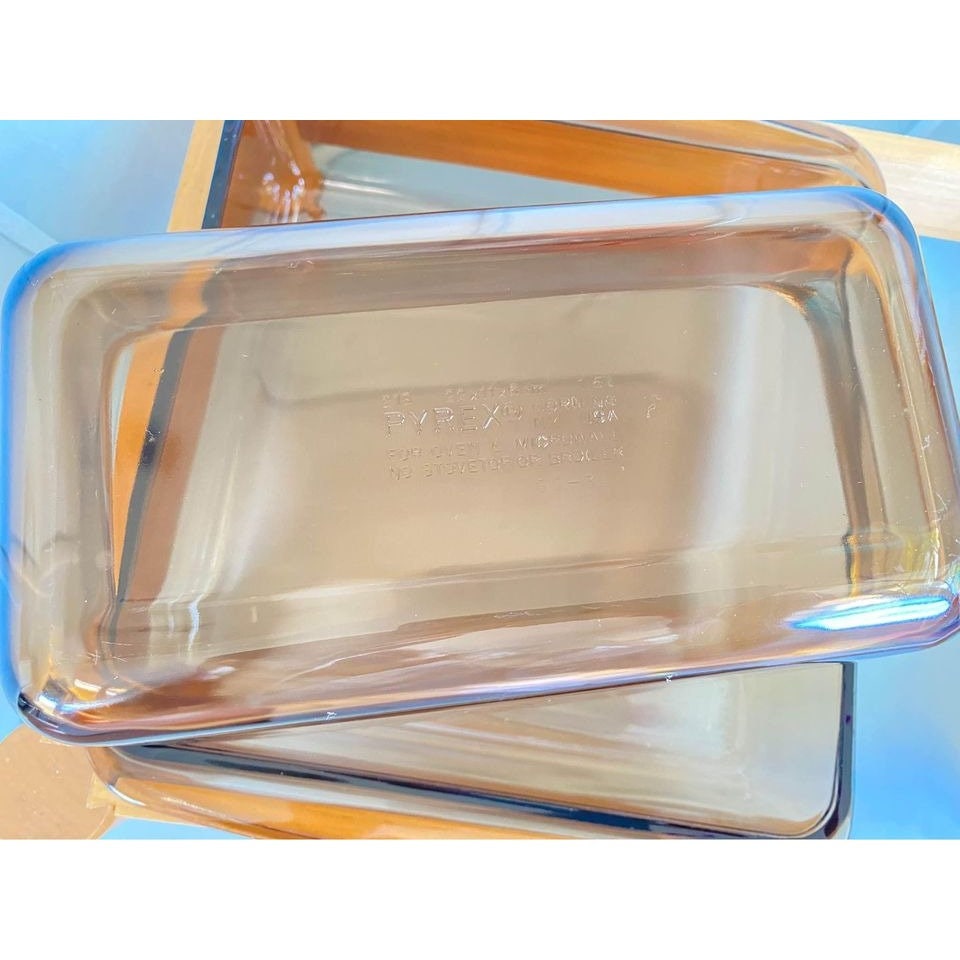 Vintage Pyrex / Corning Party Server Buffet Amber Baking - Etsy