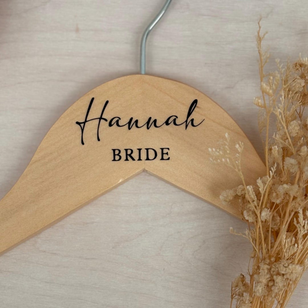 Completed Personalised Wedding Hanger / Hanger Decal Sticker / Custom ...