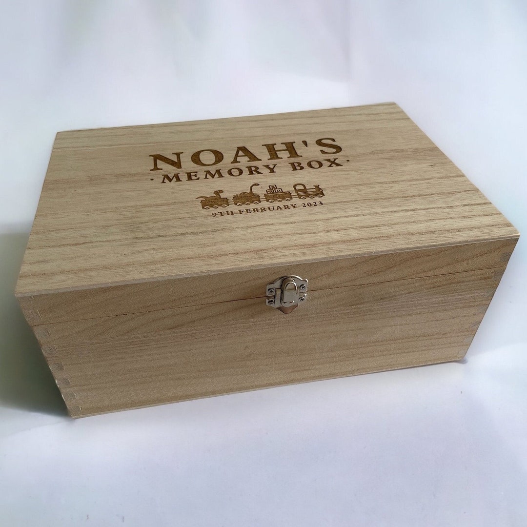 Personalised Wooden Memory Box / Childrens Memory Box / - Etsy UK