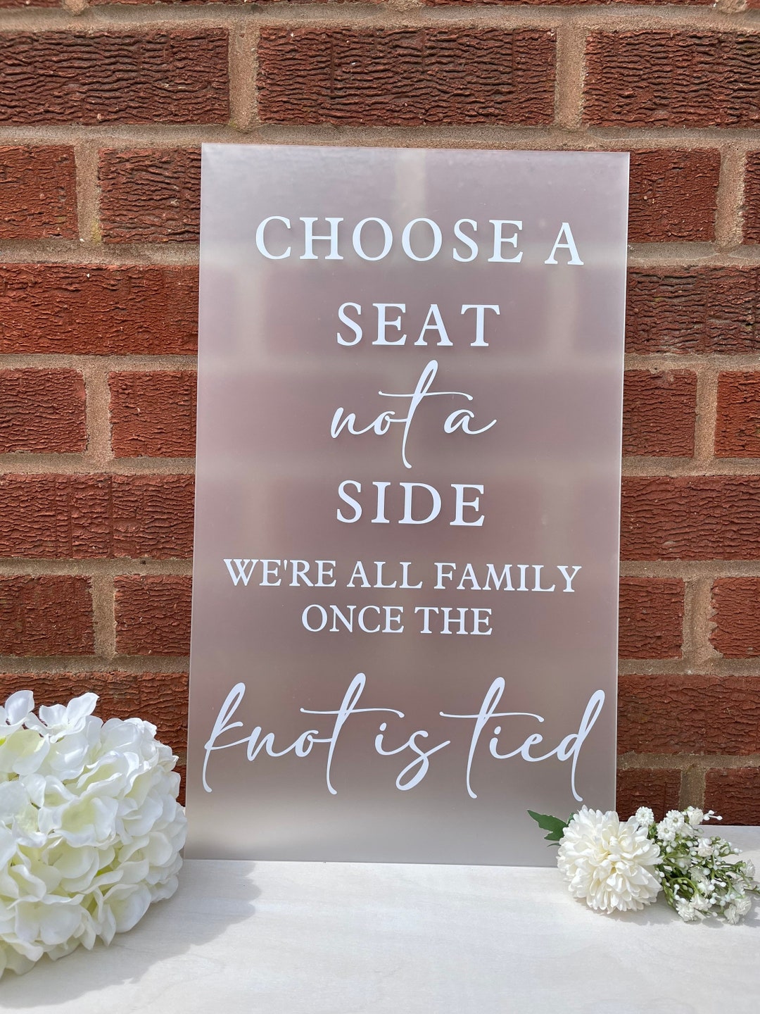 Wedding Seating Sign - A3 Acrylic Pick A Seat Decoration / Choose A ...