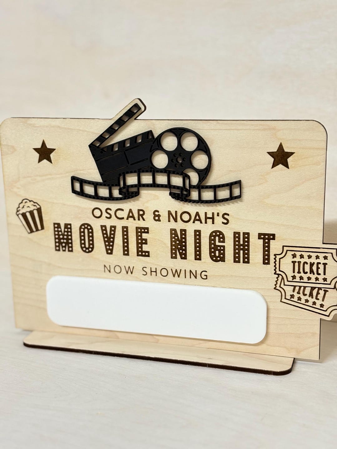 Personalised Family Movie Night Sign / Reusuable Kids Decor / Home ...