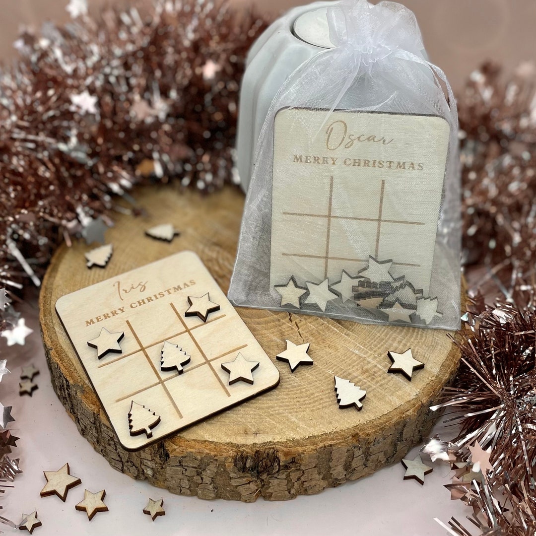 Personalised Christmas Favour Game / Noughts and Crosses / Table ...