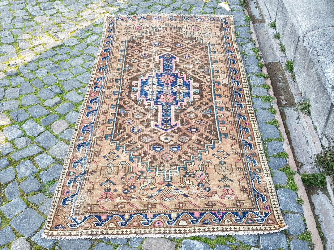 Handwoven Oriental Tribal Rug Handcrafted Vintage Large Rug Turkish Rug ...