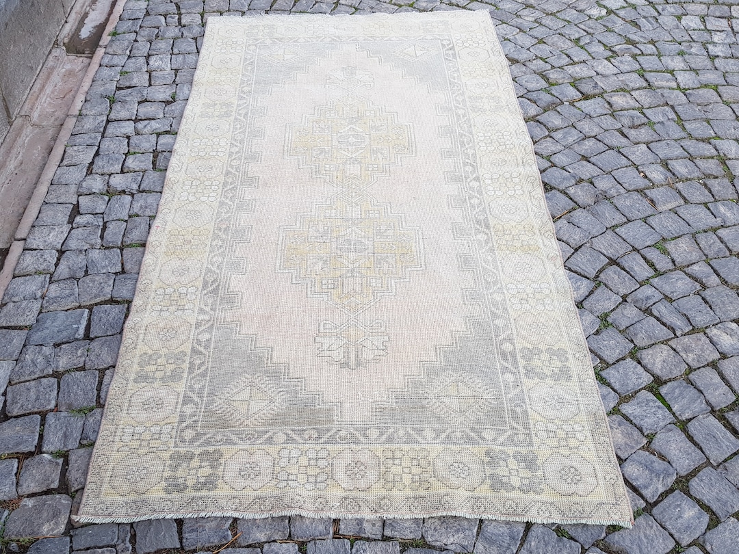 Pastel Pink Turkish Rug Vintage Rug Oushak Rug Original Rug Handmade ...