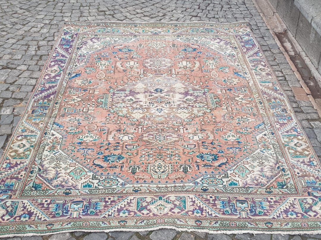 Persian Rug - Vintage Antiques Rug , Area Rug , Handmade Rug , Wool Rug ...