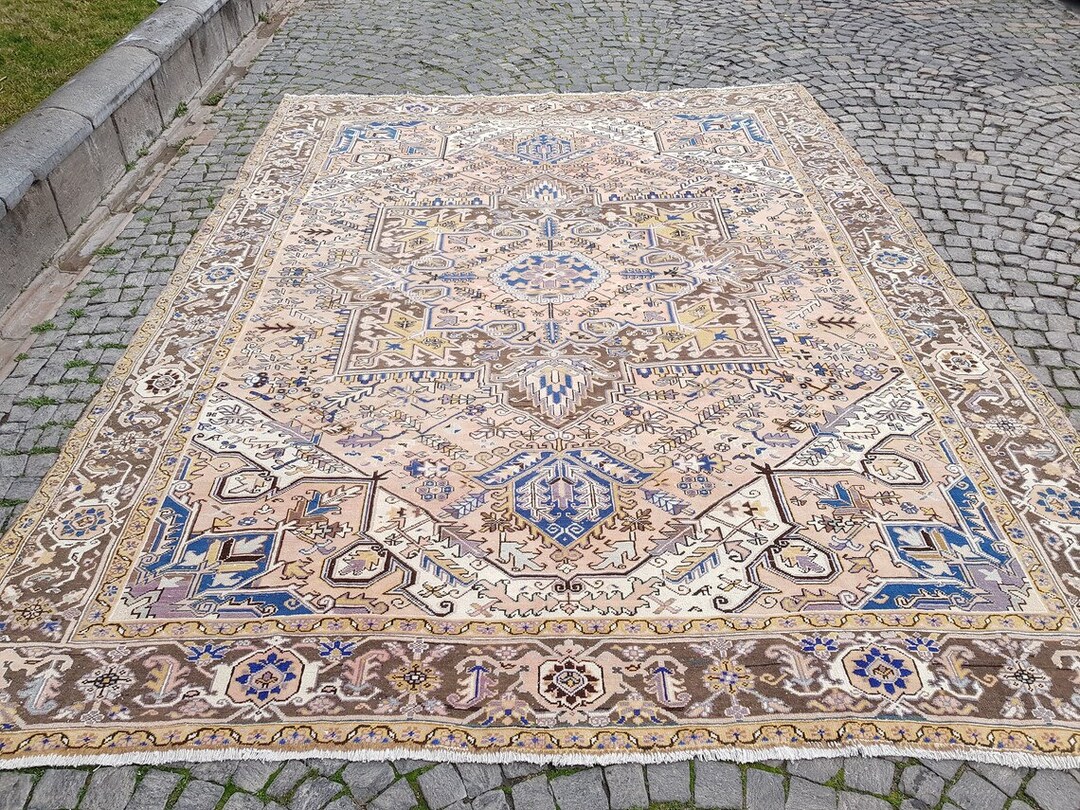 Rug Handmade Rug 13.5 9.6 Ft Handcrafted Rug Large Handwoven Rug Oushak ...