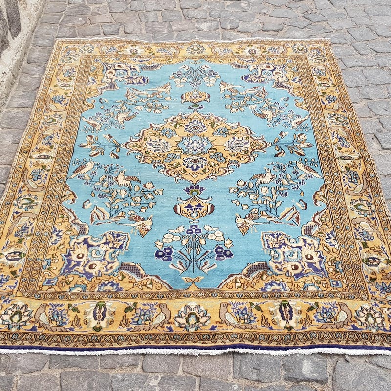 Blue Wool Persian Rugs - Etsy