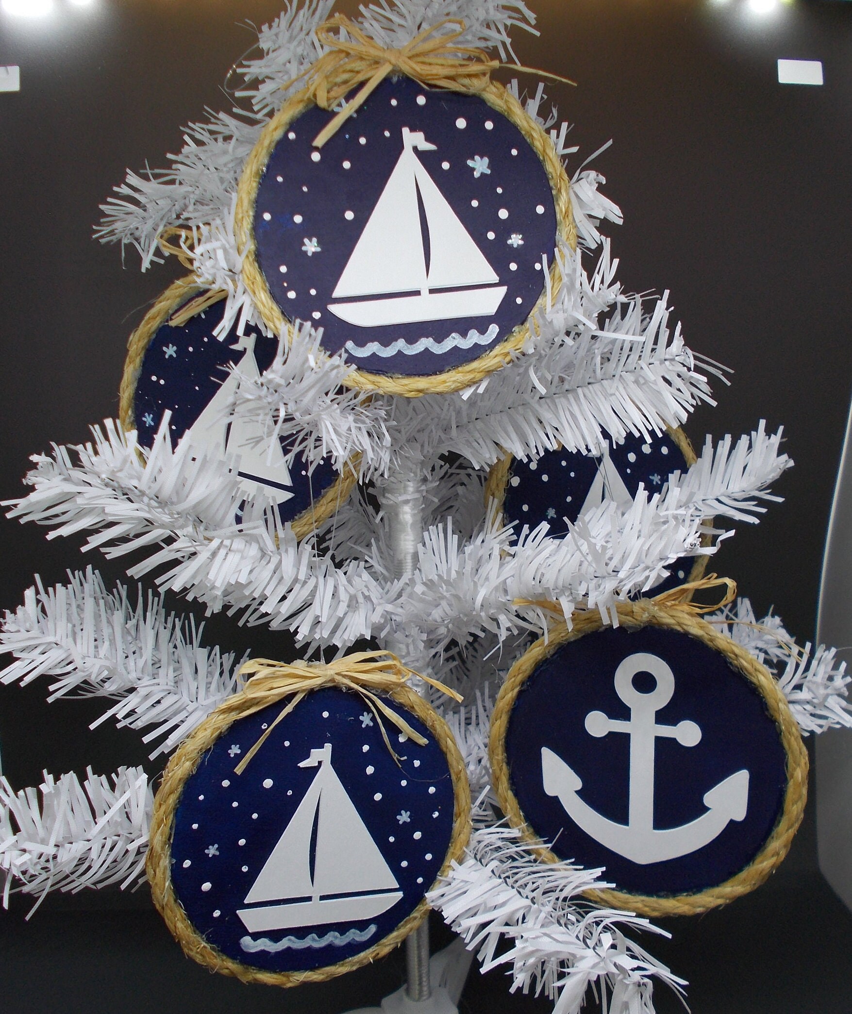 Nautical Themed Christmas Ornaments Set of 4, Christmas Ornaments ...
