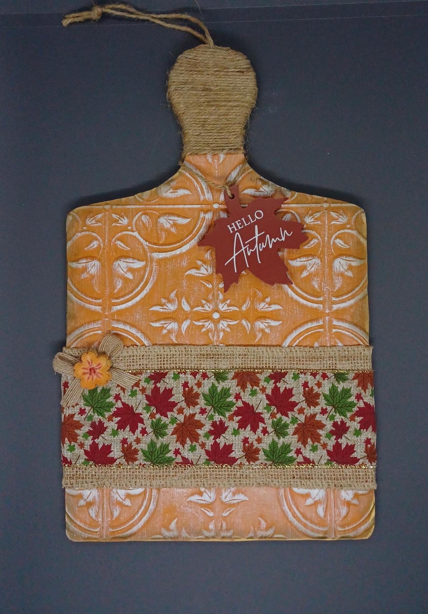 Fall Decorated Cutting Board, Cutting Board for Decoration, Traditional ...