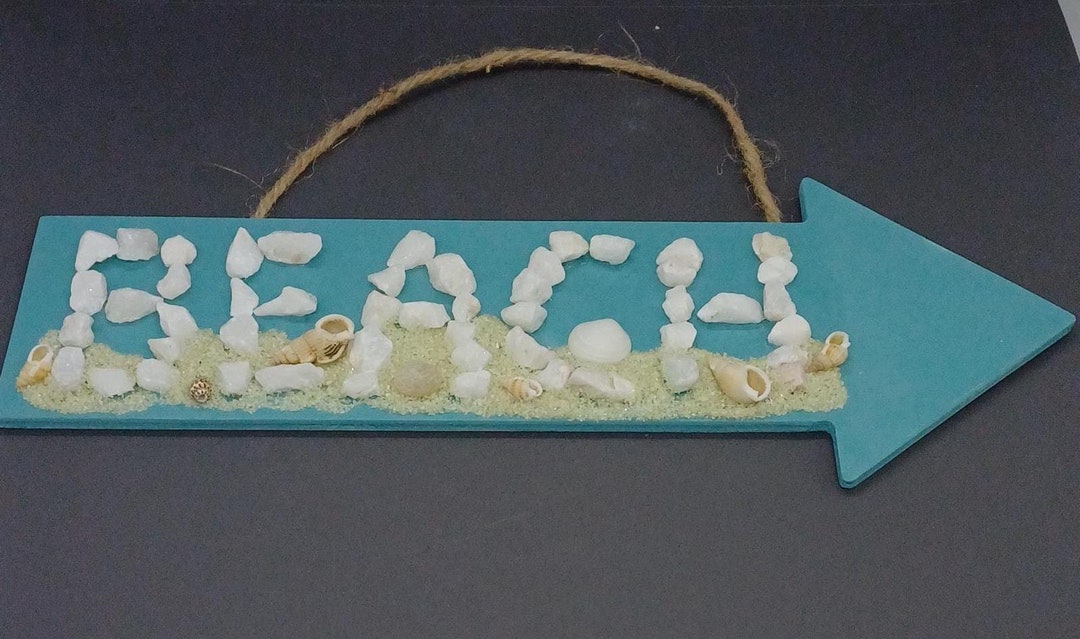 Beach Sign, Beach Wall Hanging, Coastal Wall Decor, Beach Wall Art ...