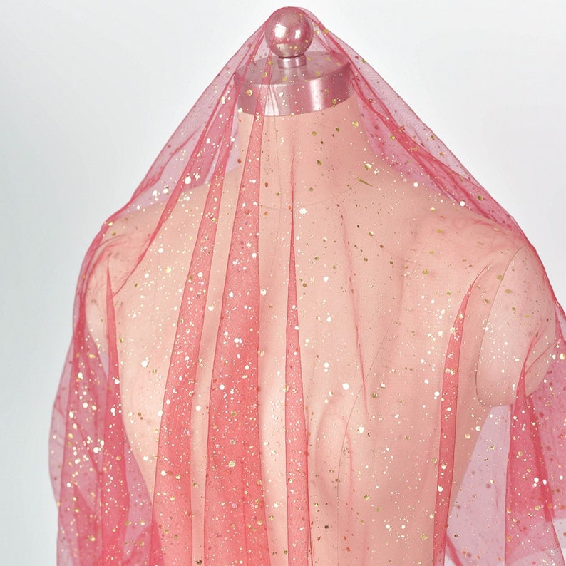 8 Colors Soft Glitter Tulle in Solid Color, Sparkling Tulle for Wedding ...