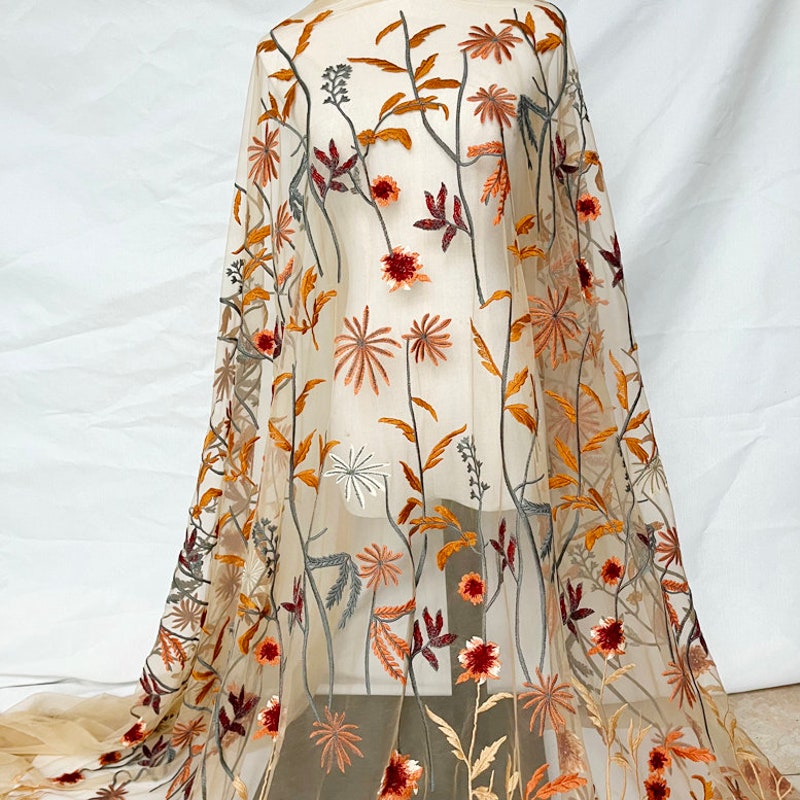 Floral Tulle Dress Fabric - Etsy