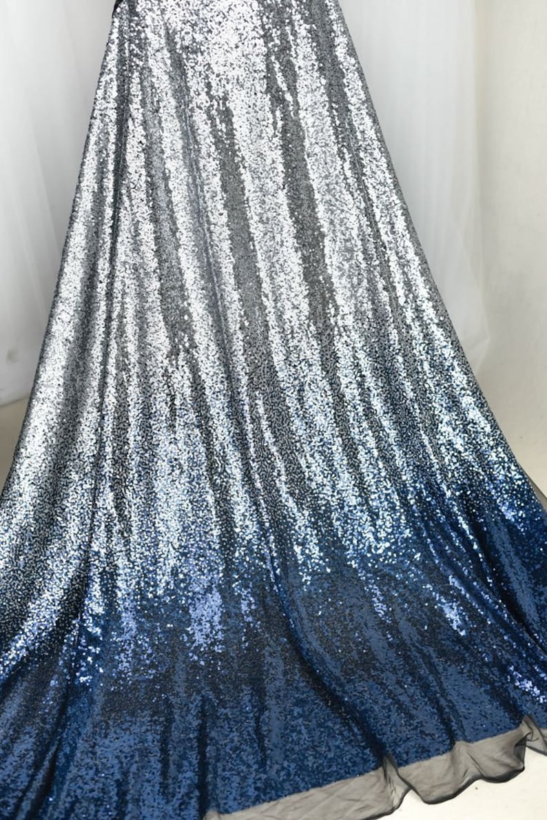 5 Colors Glitter Gradient Full Sequins Lace Fabric Gradient - Etsy