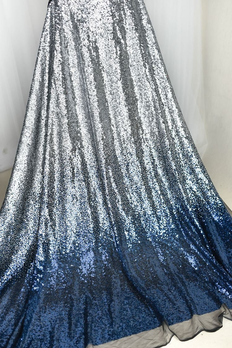 5 Colors Glitter Gradient Full Sequins Lace Fabric, Gradient Sequin ...