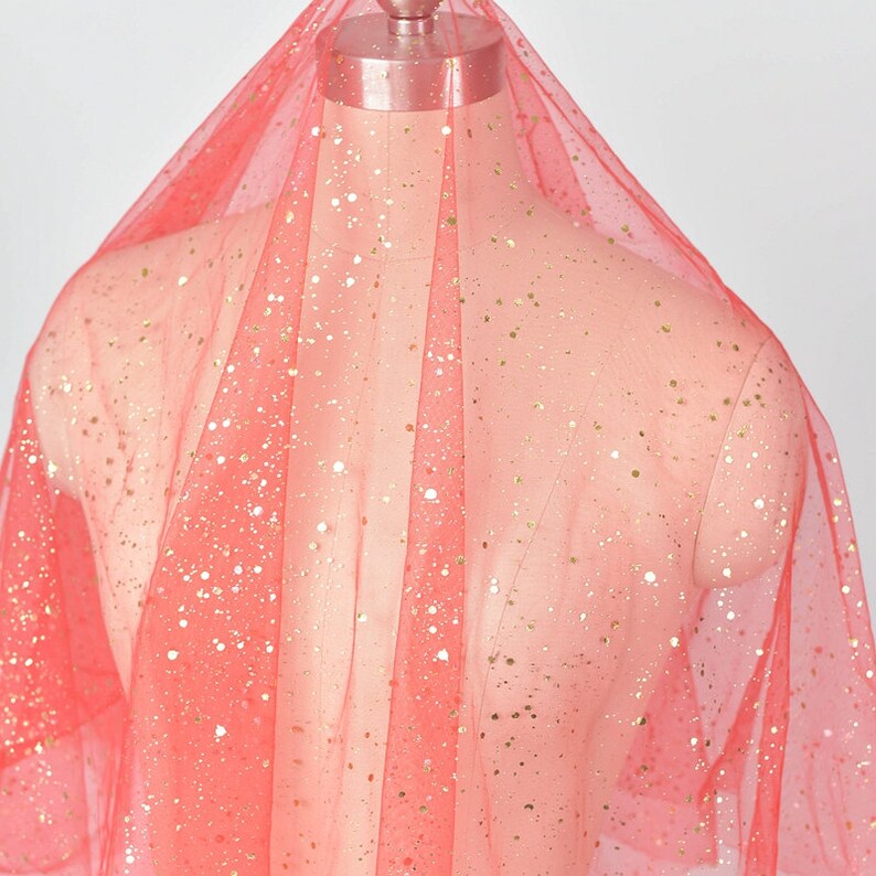 8 Colors Soft Glitter Tulle in Solid Color, Sparkling Tulle for Wedding ...