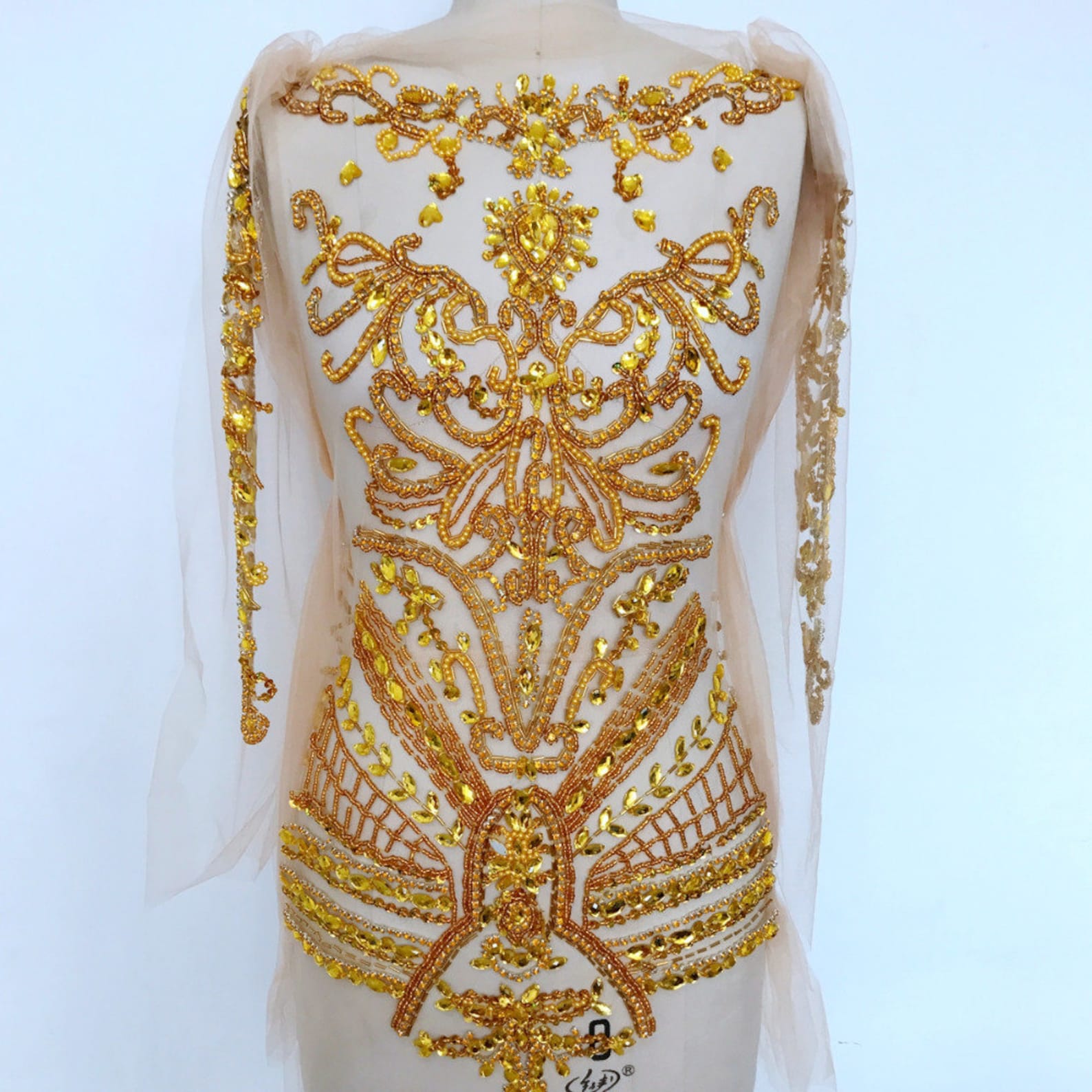 Full Body Rhinestone Applique, Prom Dress Applique, Bodice Patch ...