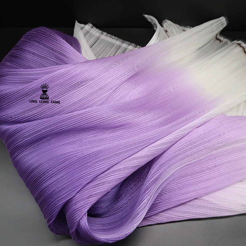 5 Colors Gradient Pleated Organza Fabric Folds Ruffle Ombre - Etsy