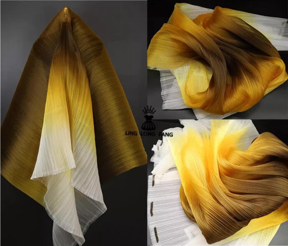 5 Colors Gradient Pleated Organza Fabric Folds Ruffle Ombre - Etsy