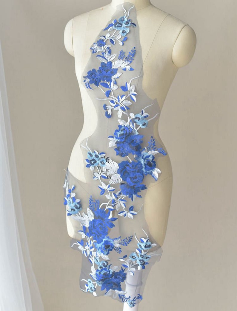 Large Floral Embroidered Appliques 7 Colors Embroidery Motif - Etsy