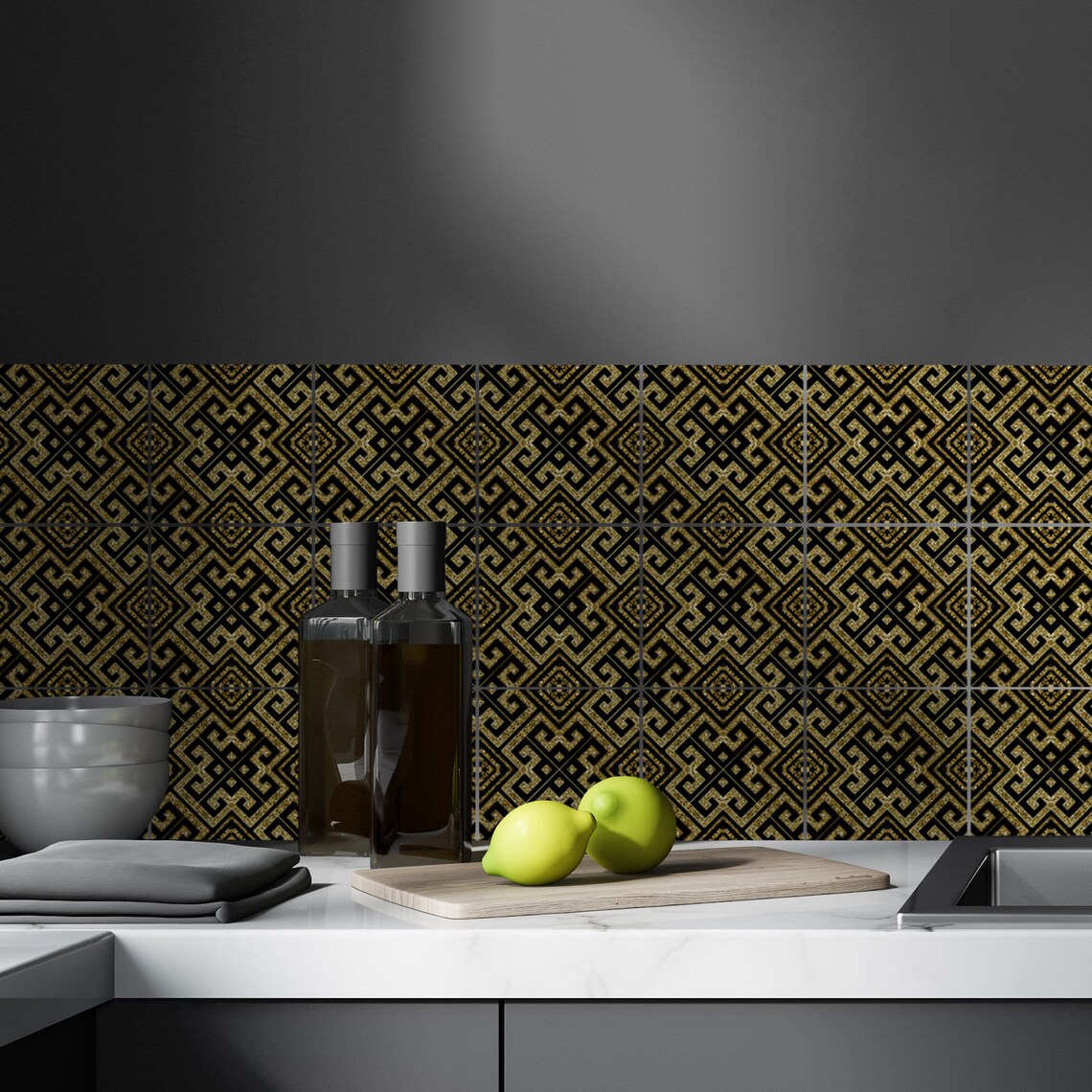 Peel and Stick Tile Stickers for Kitchen or Bathroom, Vinyl Tile ...