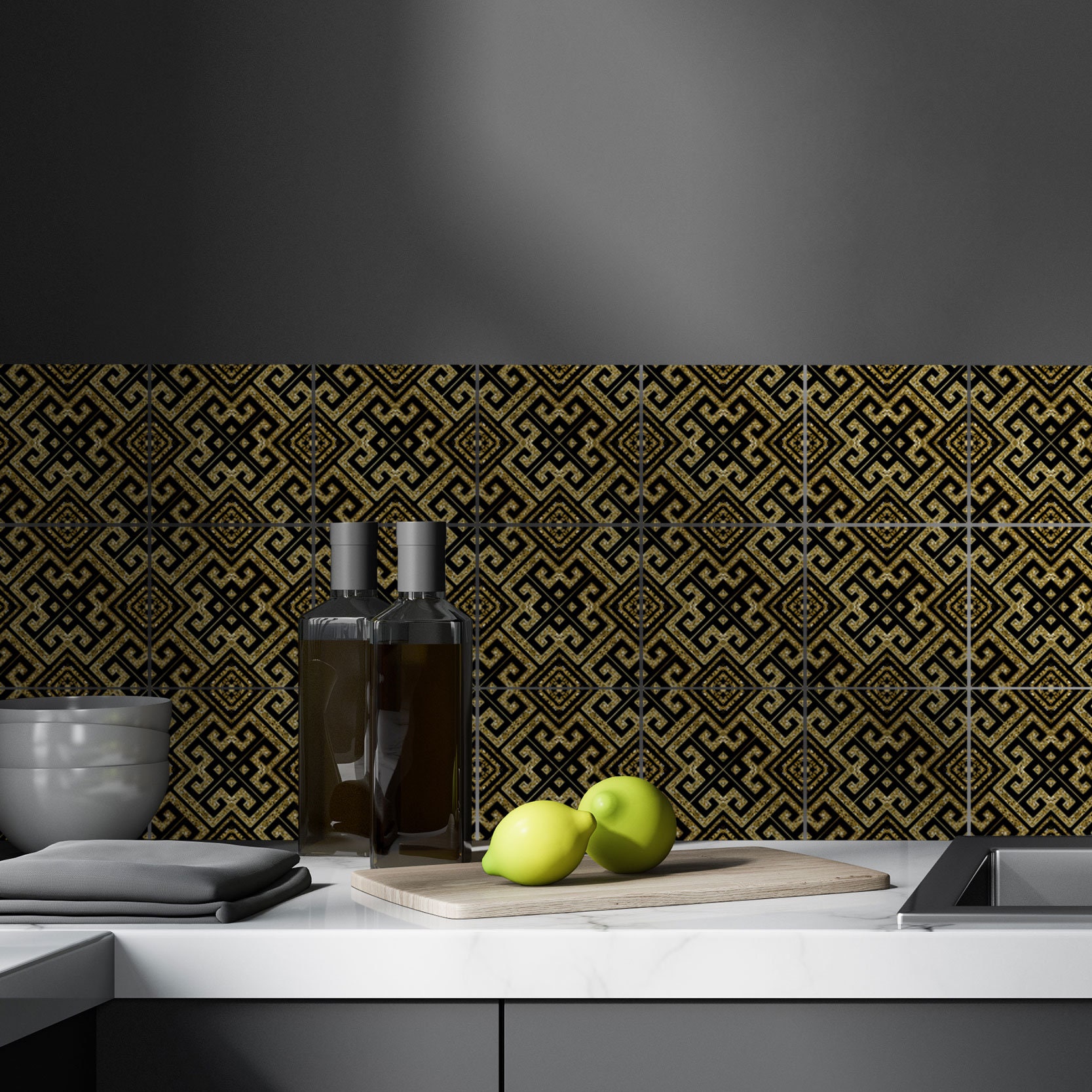 Peel and Stick Tile Stickers for Kitchen or Bathroom, Vinyl Tile ...