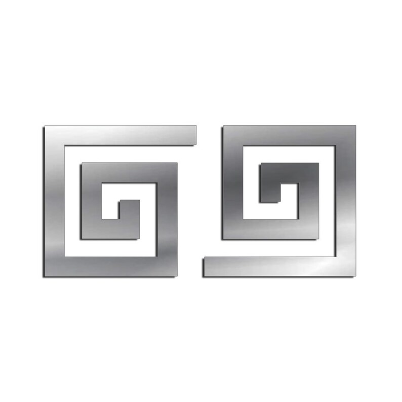 Greek Key Interior Decoration With Mirror Effect Mirror Wall - Etsy