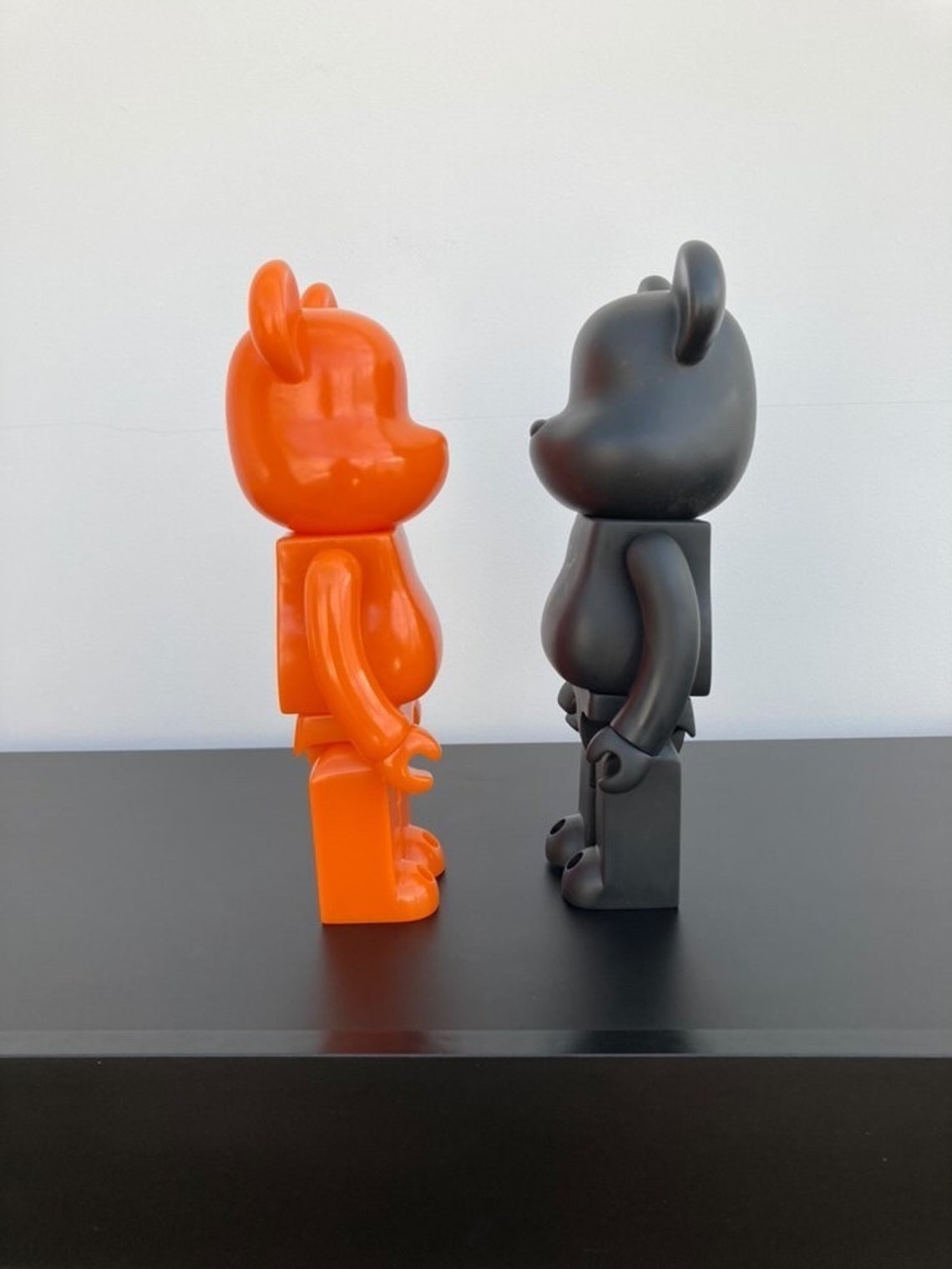 2 bearbrick 400% 28CM 1 ORANGE & 1 BLACK / Action Figure | Etsy
