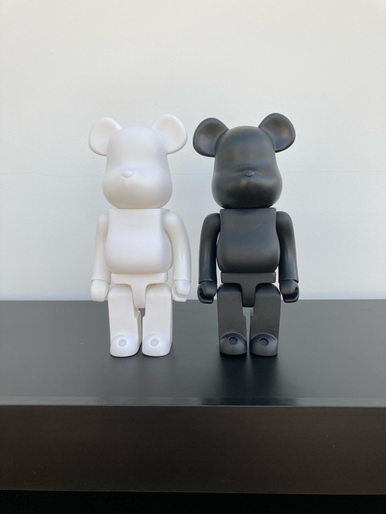 2 bearbrick 400% 28CM 1 BLACK & 1 WHITE / Action Figure | Etsy