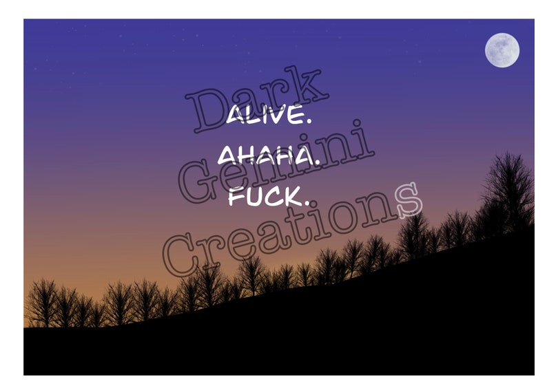 Alive. Ahaha. Fuck. | Wallpaper | Tablet | iPad - Etsy