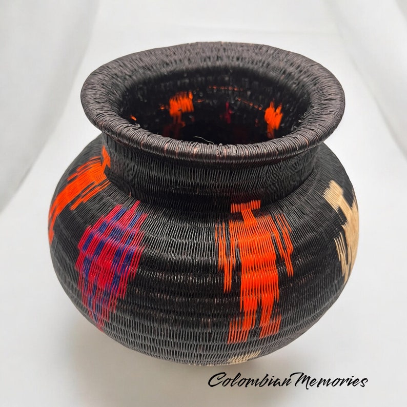 Authentic Handwoven Werregue Basket - Unique Colombian Artisan Craft ...