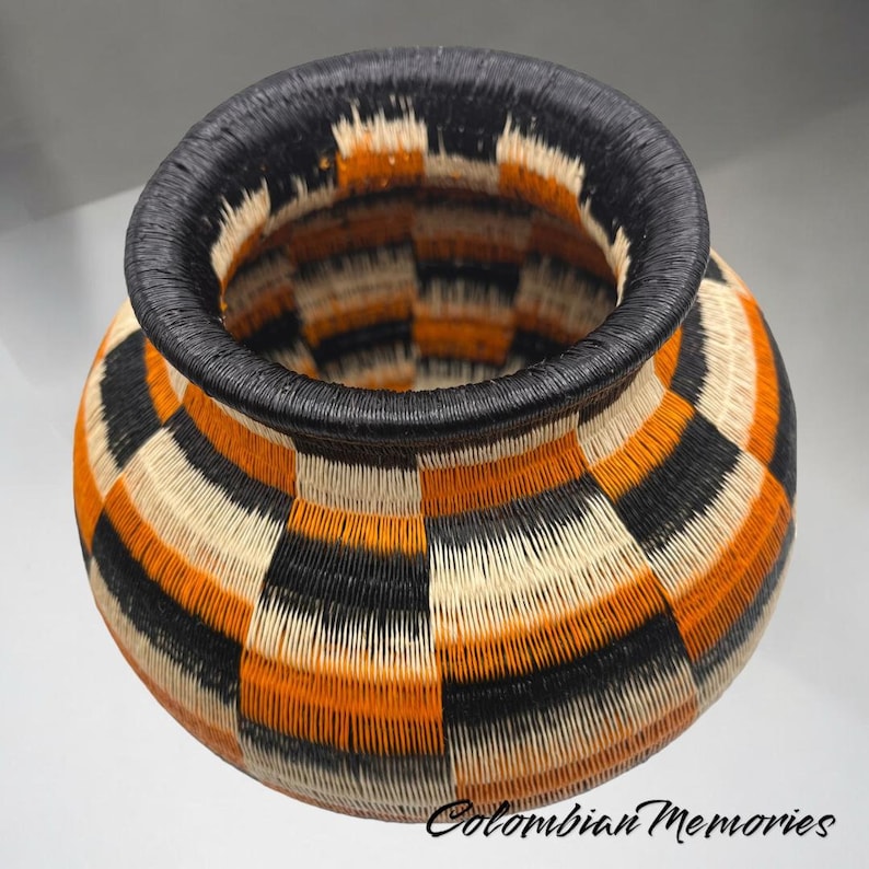 Handwoven Werregue Basket - Authentic Colombian Decor - Eco-friendly ...