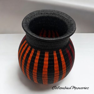 Handwoven Werregue Basket - Authentic Colombian Art - Sustainable Home ...