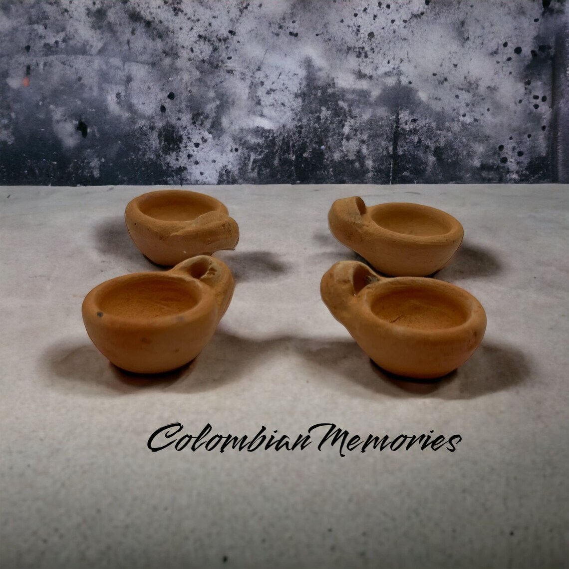Clay Miniature Dolls House Set of 4 Pieces Tiny Cooking Set Clay Pots ...