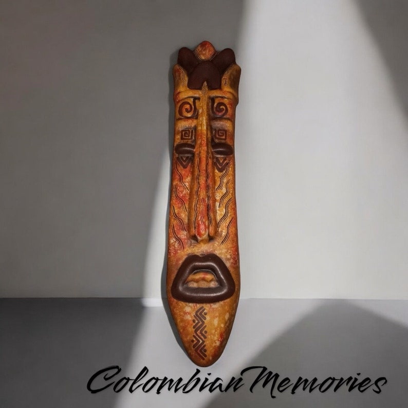 Handcrafted Ceramic Mask Wall Art - Unique Artisan Decor From Boyacá ...