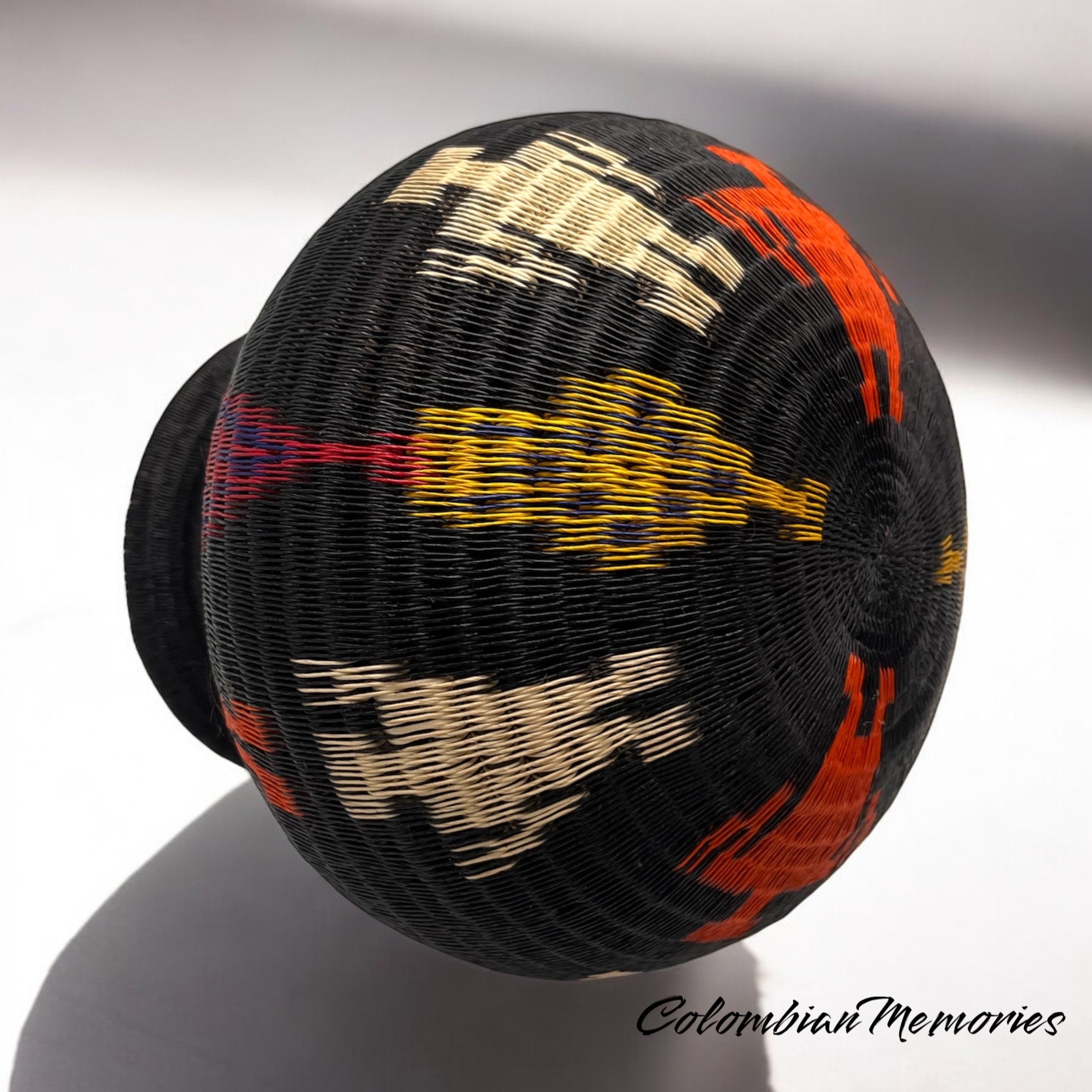 Authentic Handwoven Werregue Basket - Unique Colombian Artisan Craft ...