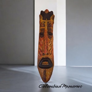 Handcrafted Ceramic Mask Wall Art - Unique Artisan Decor From Boyacá ...