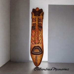 Handcrafted Ceramic Mask Wall Art - Unique Artisan Decor From Boyacá ...
