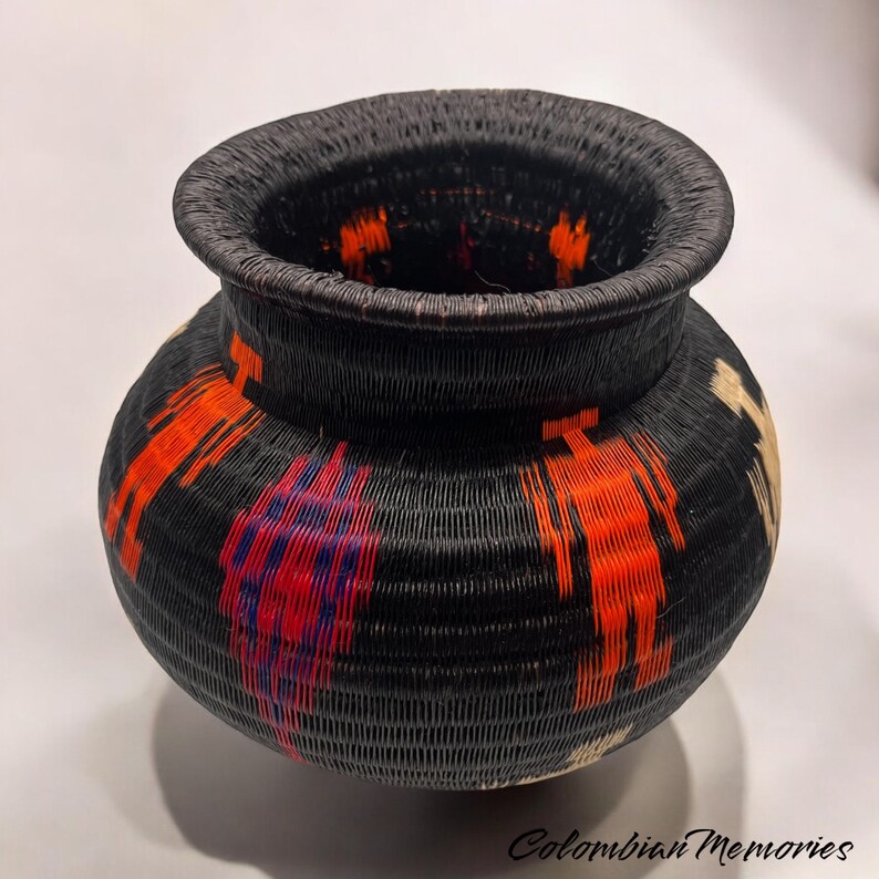 Authentic Handwoven Werregue Basket - Unique Colombian Artisan Craft ...