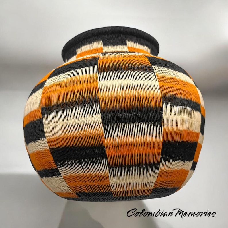 Handwoven Werregue Basket - Authentic Colombian Decor - Eco-friendly ...