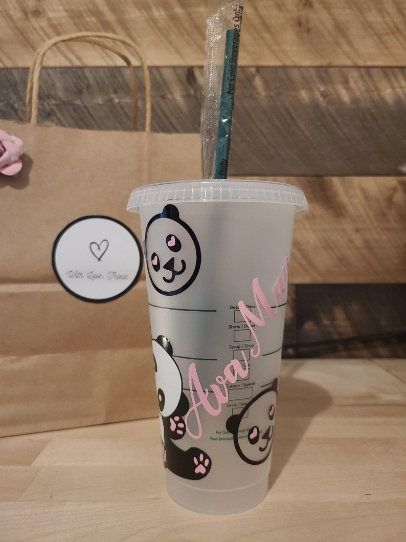Happy Panda Starbucks Cold Cup 24oz | Etsy Happy Panda Starbucks Cold Cup 24oz | Etsy