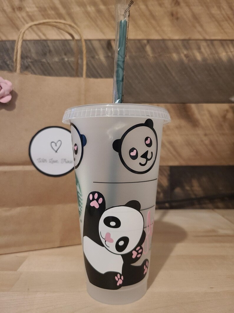 Happy Panda Starbucks Cold Cup 24oz | Etsy Happy Panda Starbucks Cold Cup 24oz | Etsy