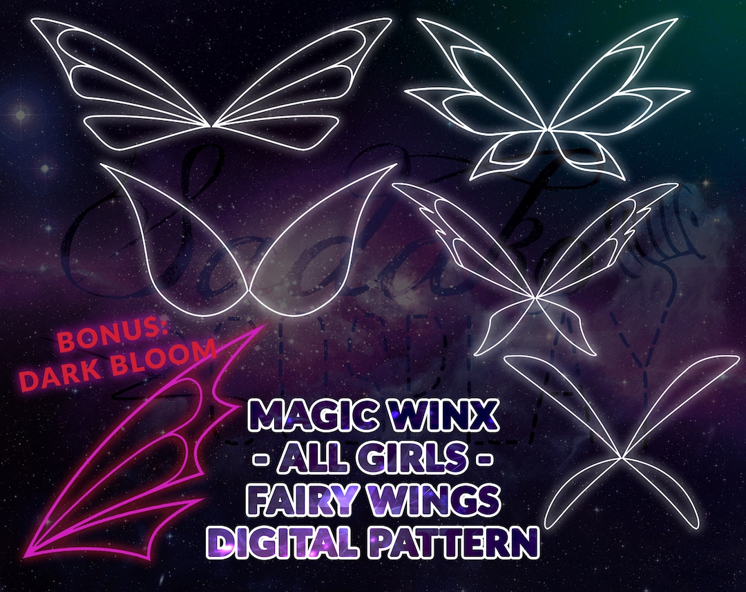 DIGITAL PATTERN - Magic Winx Wings (winx Club) - Cosplay, Costume, A4 ...