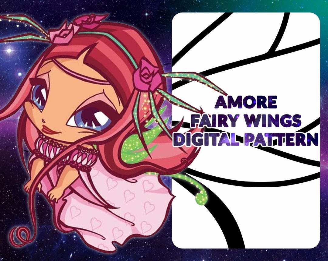 DIGITAL PATTERN Amore Pixie Wings winx Club Cosplay, Costume, A4 & US ...
