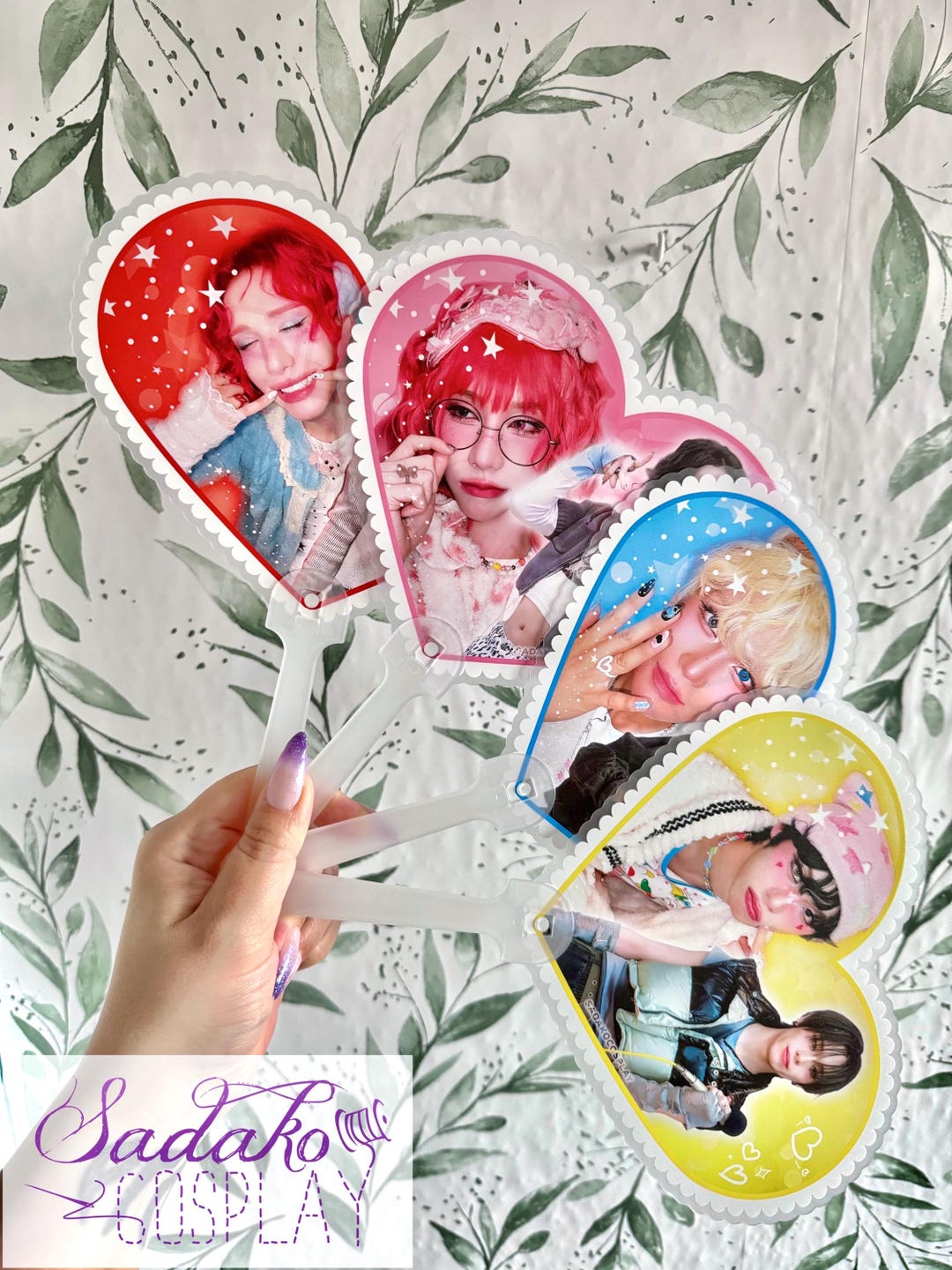 XLOV Concert Picket / Fan in Heart Shape, Wumuti, Rui, Hyun or Haru ...