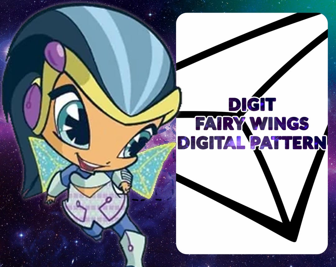 DIGITAL PATTERN Digit Pixie Wings winx Club Cosplay, Costume, A4 & US ...